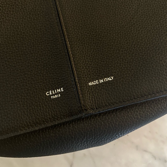 Celine | Bags | Celine Trifold Small Shoulder Bag Grained Calfskin ...